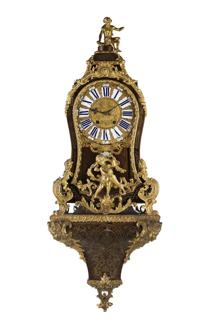 French Regence Boulle Marquetry Bracket Clock And Bracket, Le Faucheur,Paris, 18th Century ...