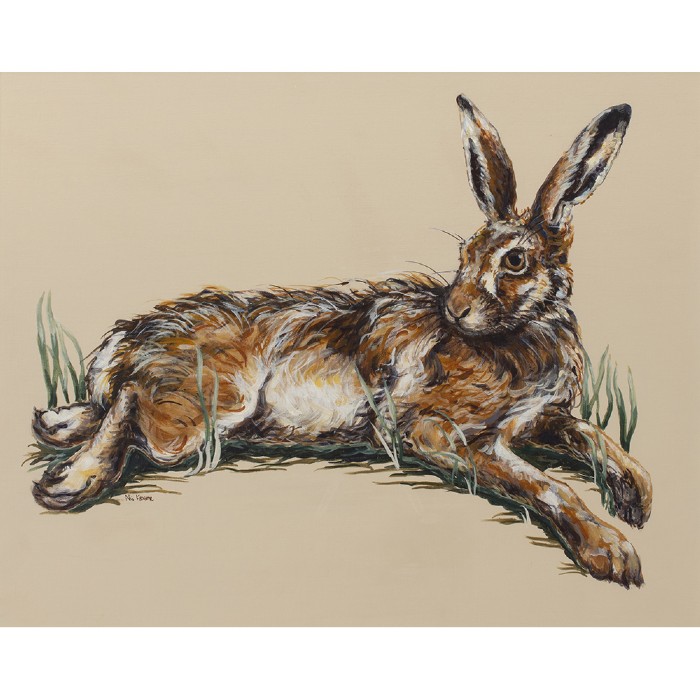 Hare Resting in Spring Wheat II by Nicola Kevane | Nicola Kevane ...