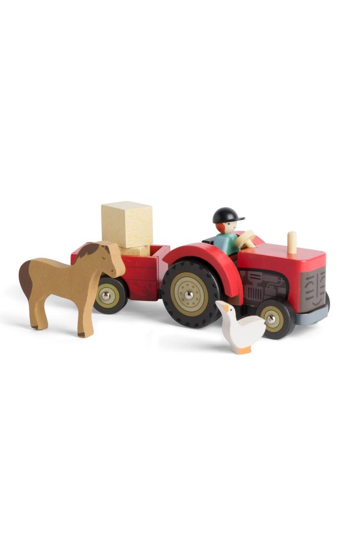 Wooden Farmyard Tractor Set - House of Bruar