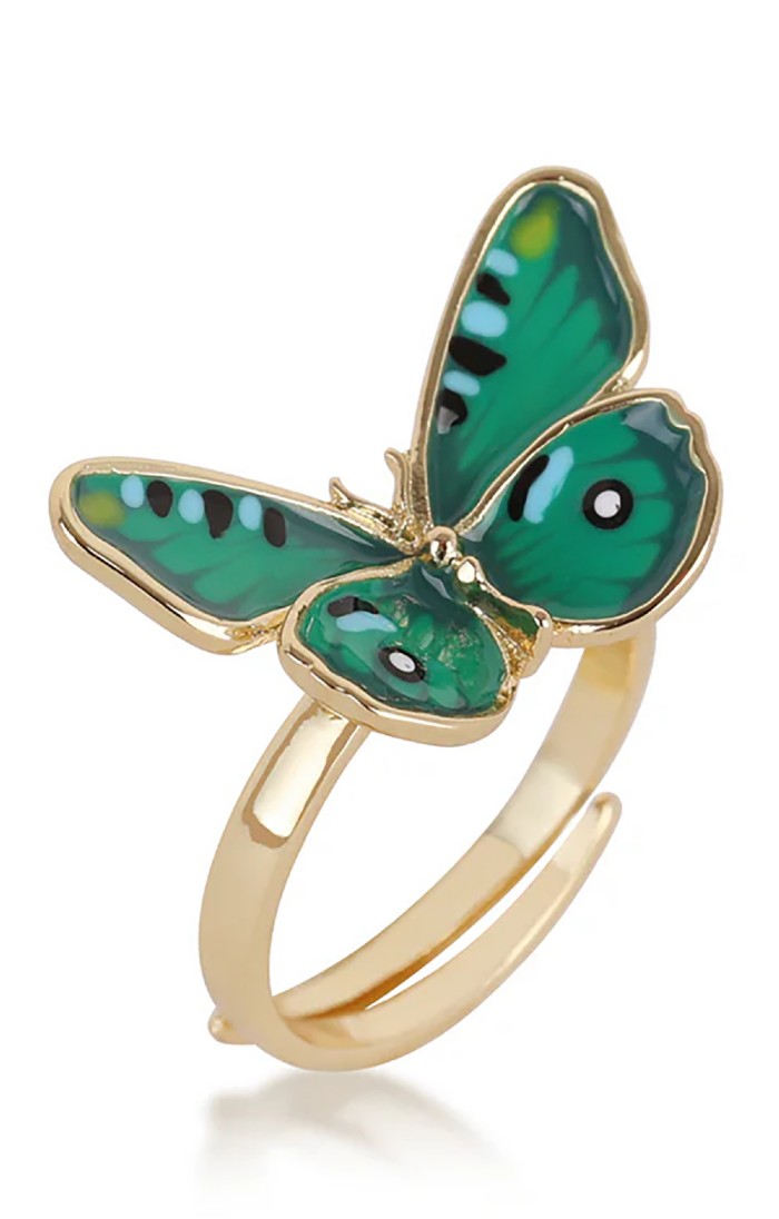 Ladies Butterfly Ring Green House of Bruar