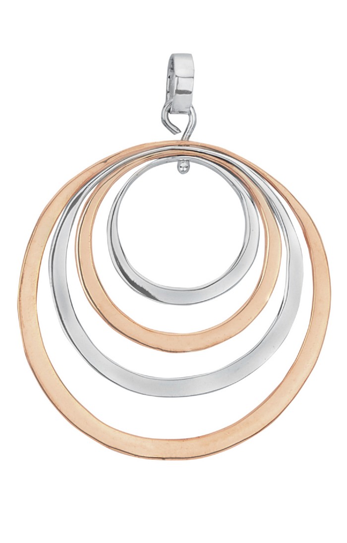 Ladies Tianguis Jackson Copper Silver Circle Pendant