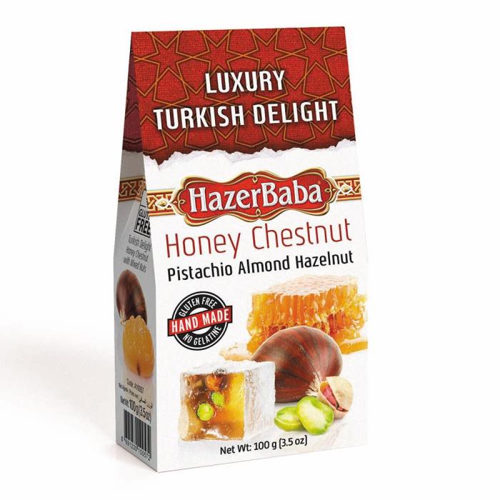 Hazer Baba Honey Chestnut, Pistachio, Almond & Hazelnut Turkish Delight ...