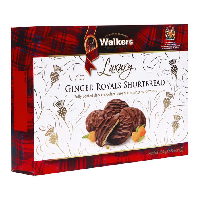 Walkers Shortbread Ginger Royals Carton 150g - House of Bruar