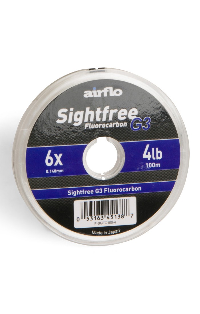 Airflo Sightfree G3 Fluorocarbon 100m Tippet Spool, Grey - House of Bruar