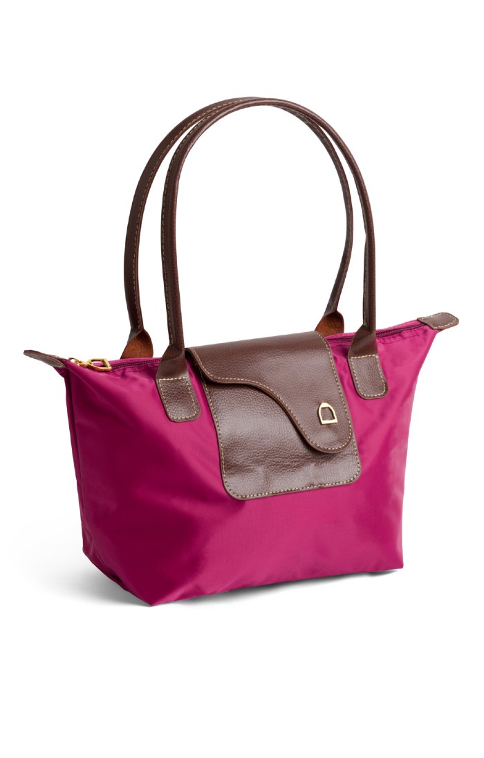 Ladies Small Nylon Tote Bag, Red - House of Bruar