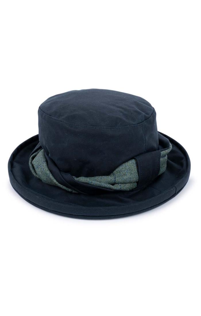 Wax Hat with Tweed Band