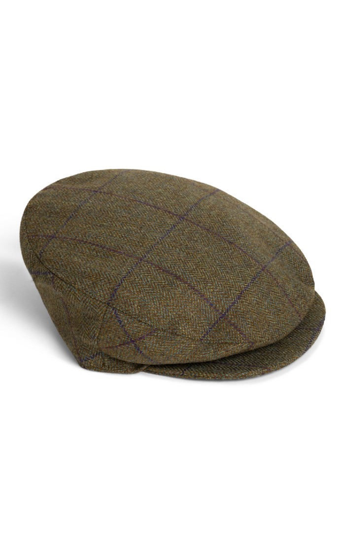 Men's British Tweed Bond Cap, Green - House of Bruar