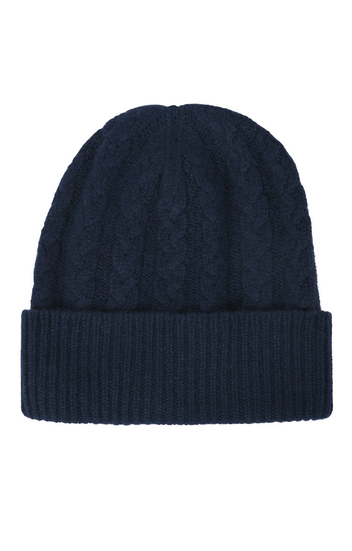 3 Ply Cashmere Cable Hat - House of Bruar