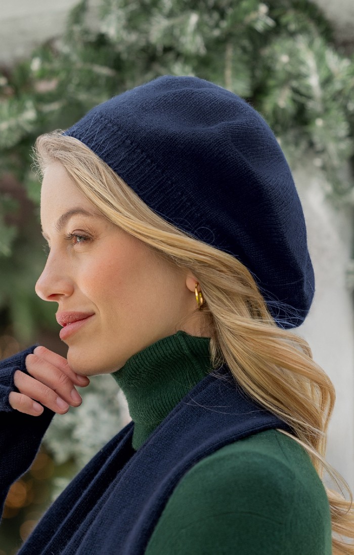 Ladies Cashmere Beret - House of Bruar