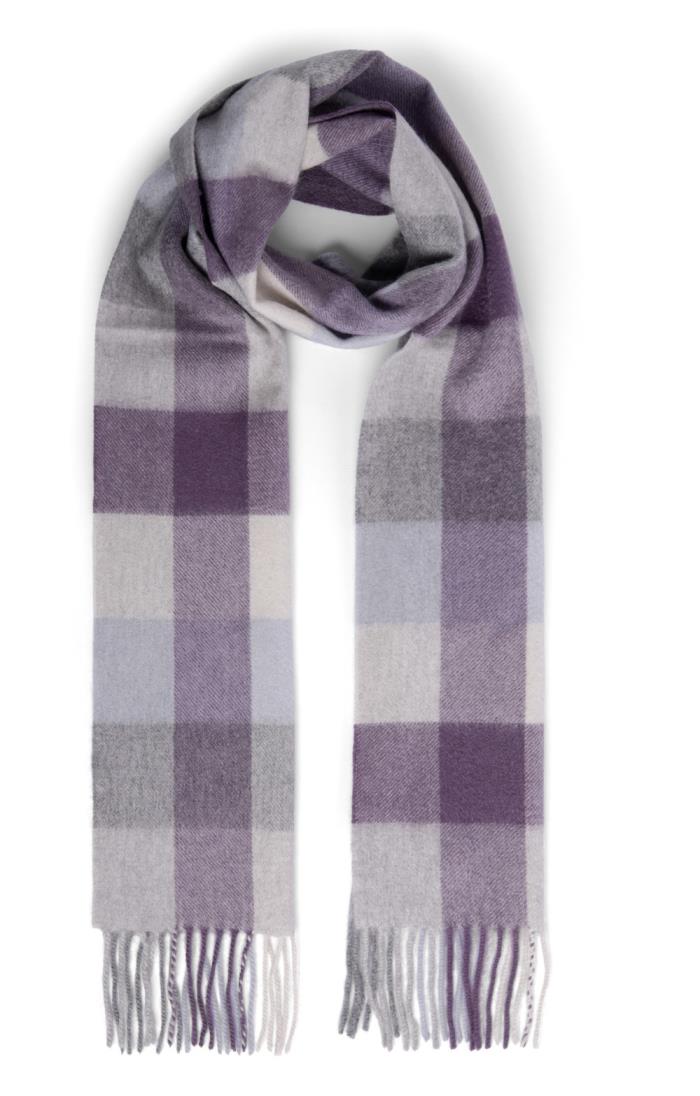 Ladies Cashmere Check Scarf - House of Bruar