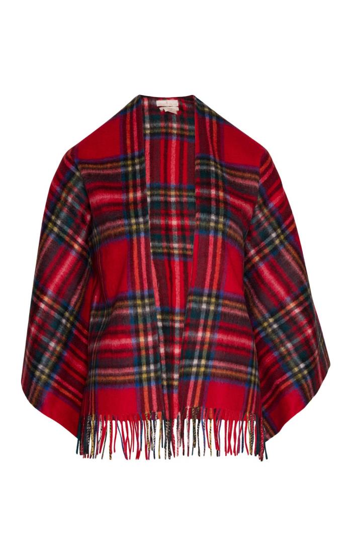 Ladies Lambswool Tartan Ruana - House of Bruar