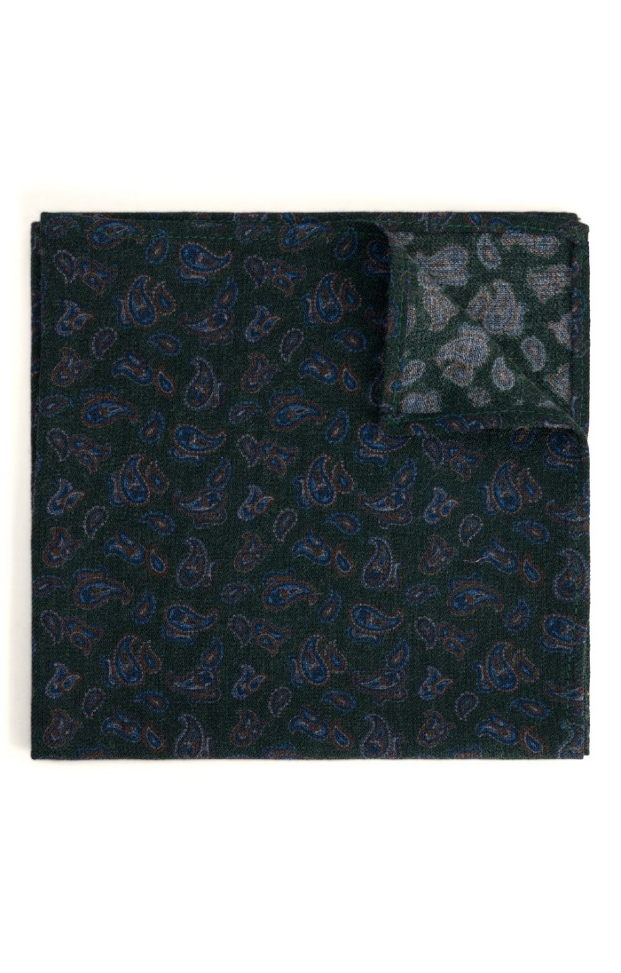 Small Paisley Wool Handkerchief - House of Bruar