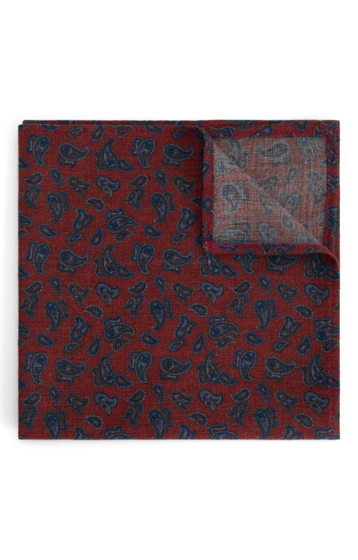Small Paisley Wool Handkerchief - House of Bruar