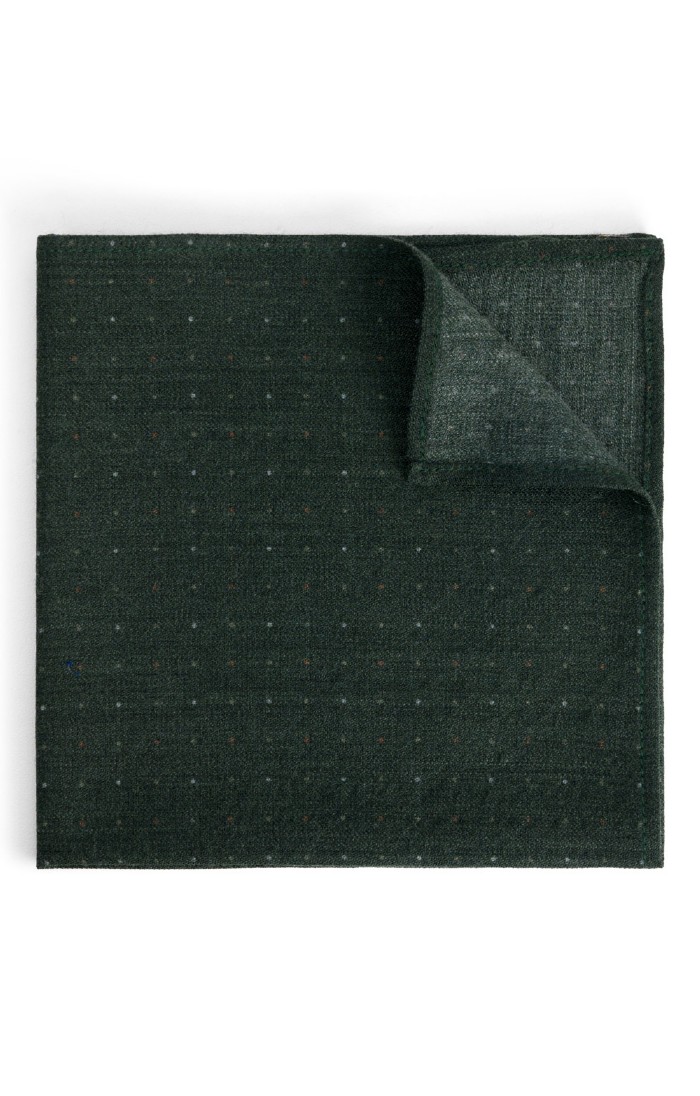 Mens Mini Dot Wool Handkerchief - House of Bruar