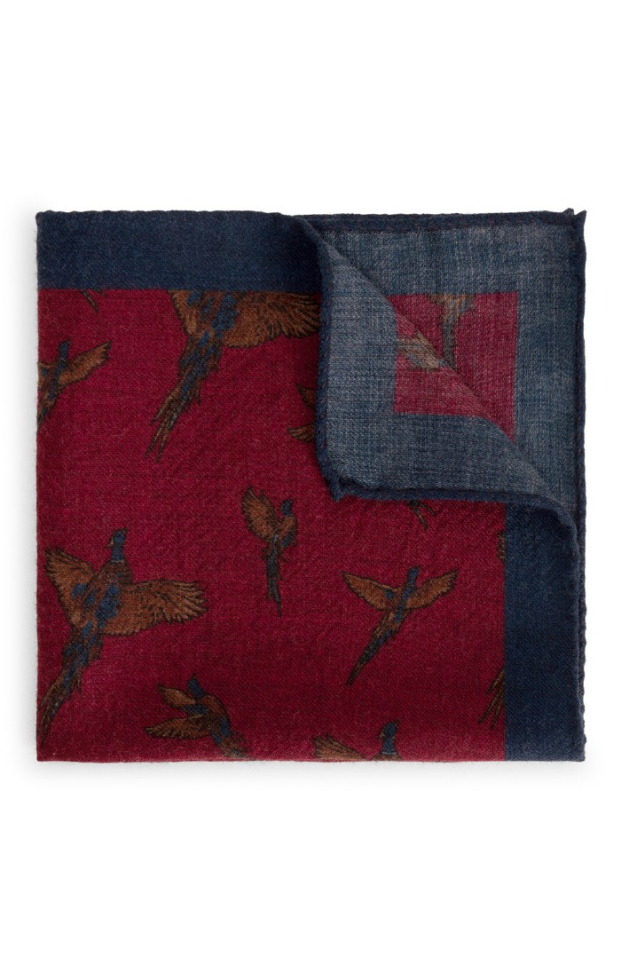 Mens Flying Pheasant Handkerchief - House of Bruar