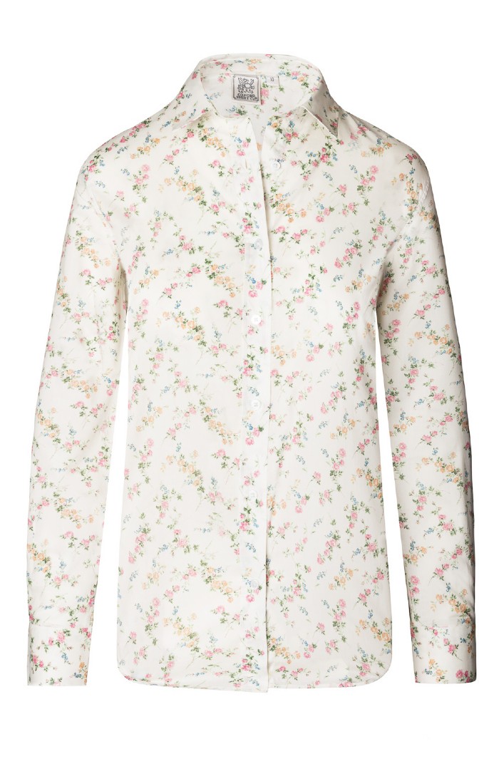 Ladies Classic Cotton Blouse Made with Liberty Fabric, Multi, Natural ...