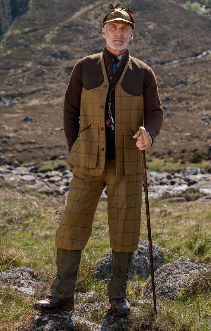 Mens Saxony Tweed Plus Fours, Brown - House of Bruar