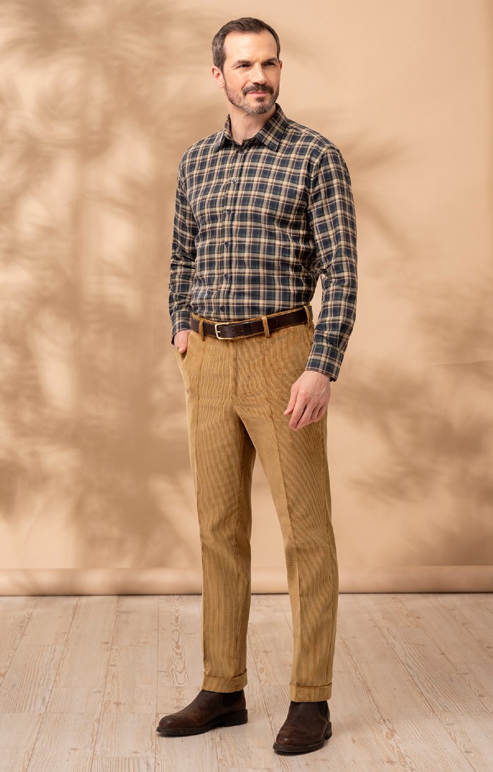 Men's Corduroy Trousers | Black, Brown & Slim-fit | House of Bruar