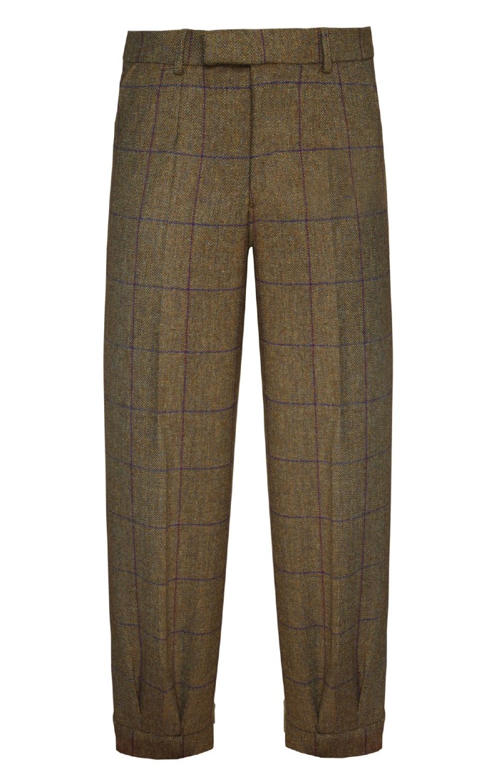 Mens Saxony Tweed Waterproof Plus Fours, Brown - House of Bruar