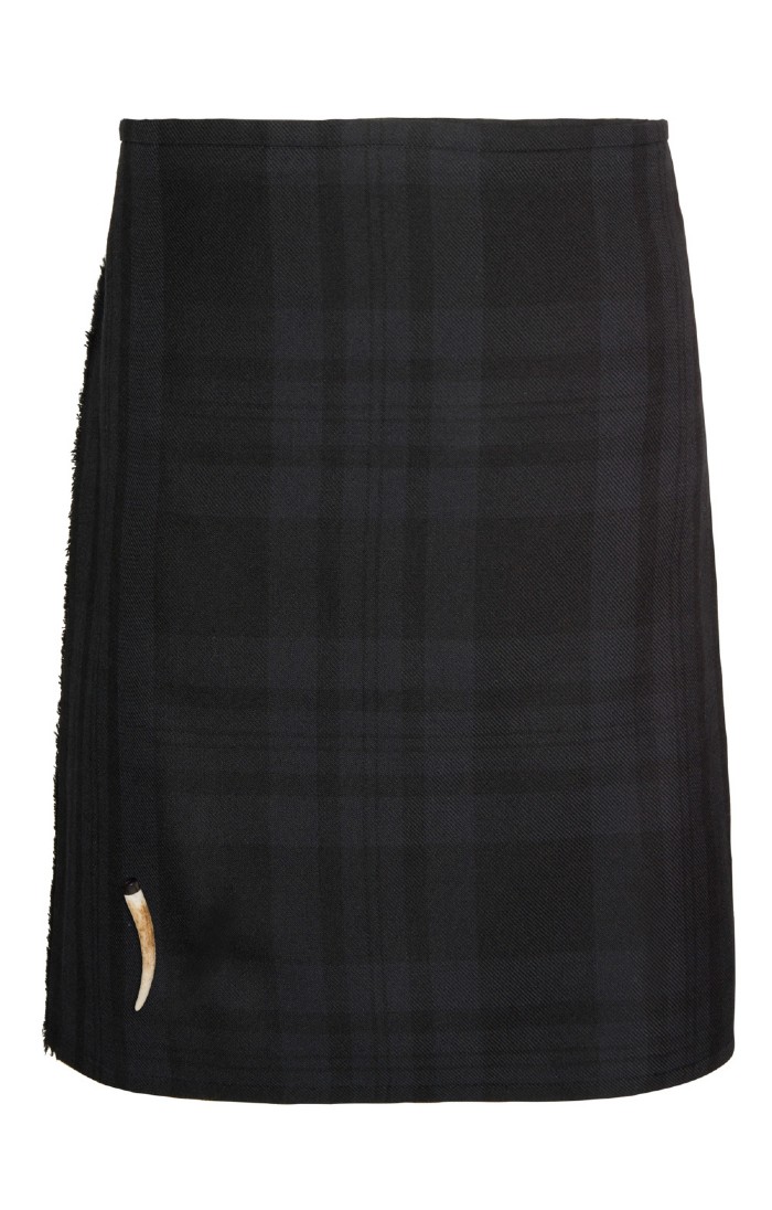 Men Tartan Day Kilt, Black - House of Bruar