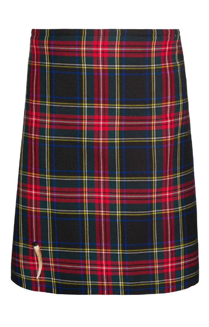 Men Tartan Day Kilt, Black - House of Bruar