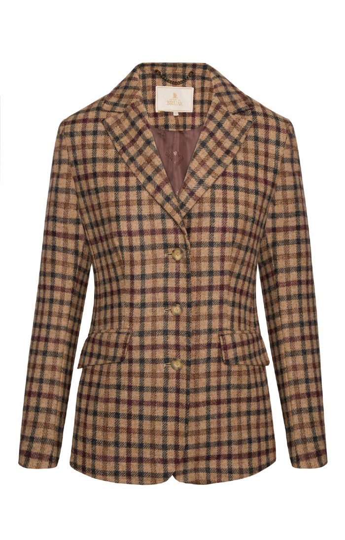 Ladies British Tweed Hacking Jacket, Brown - House of Bruar
