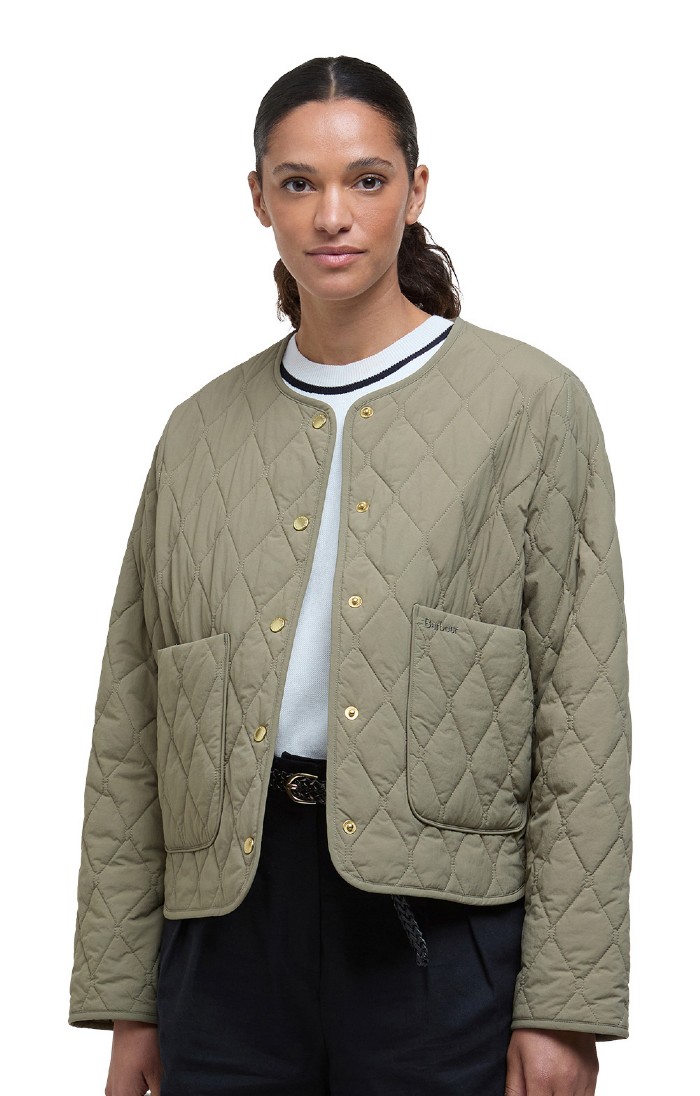 Ladies barbour bomber jacket store