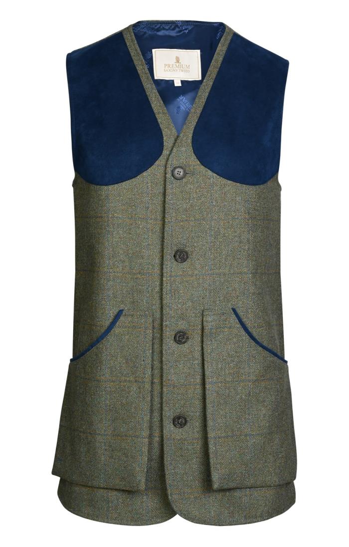 Mens Scottish Saxony Tweed Waistcoat - House of Bruar