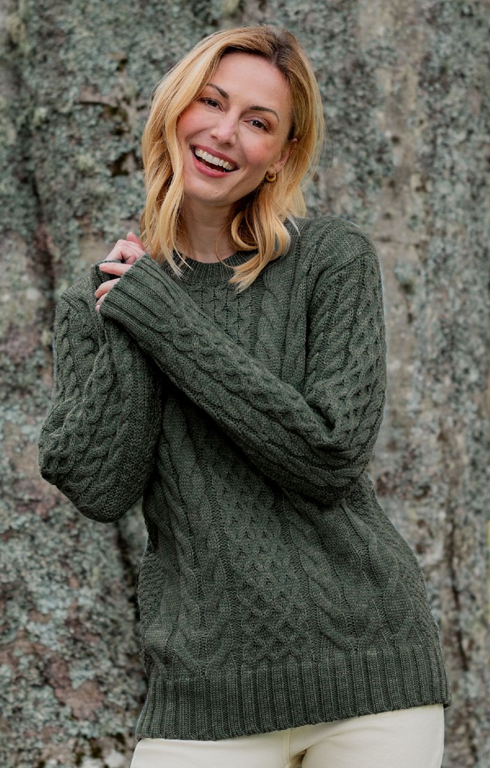 Ladies' Aran Knitwear | Aran Jumpers & Cardigans | House of Bruar