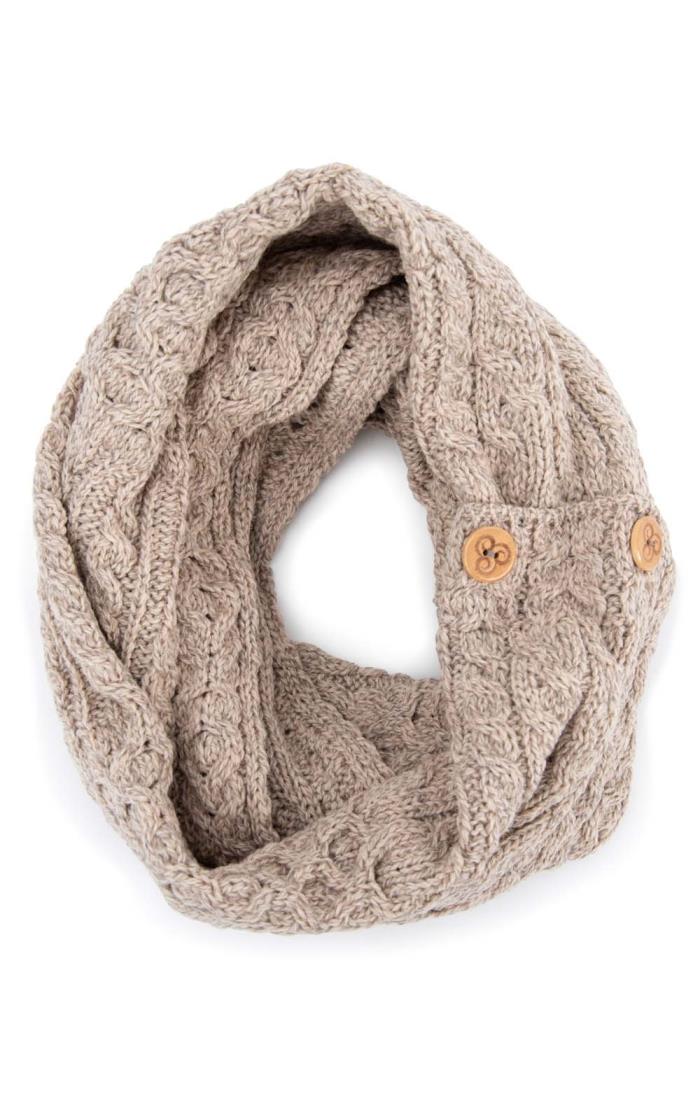 Ladies Five Button Merino Snood - House of Bruar