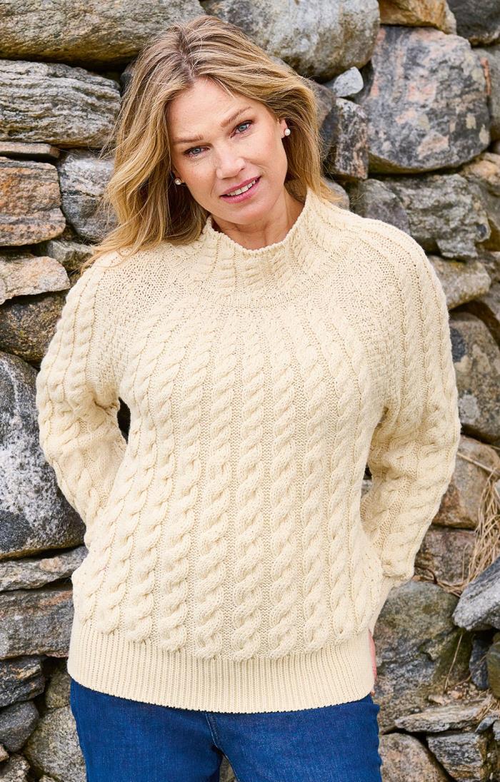 Ladies' Aran Knitwear | Aran Jumpers & Cardigans | House of Bruar