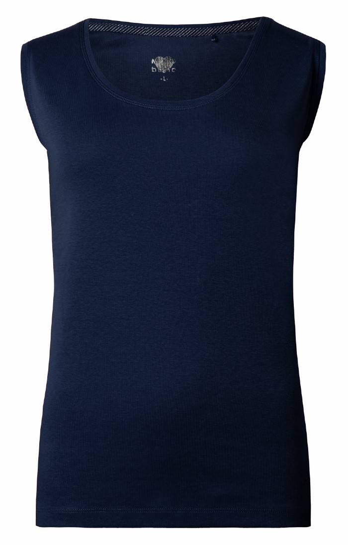 Ladies Basic Vest Top, Navy - House of Bruar